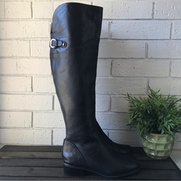 Matisse | Shoes | Matisse Tall Black Leather Riding Boots Foldover Top ...